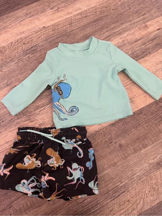 Carter's | Swim | Nwot Octopus Rash Guard Swim Trunks 6 Months 2piece ...